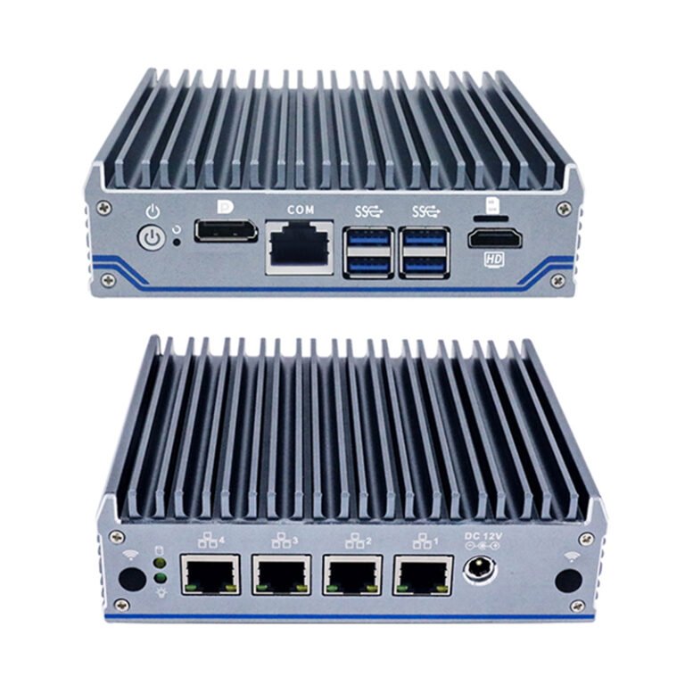 J4125 5xLAN, 1xHDMI, 1xDP, 4xUSB, 1xSIM Slot BOX PC Industrial MINI PC ...